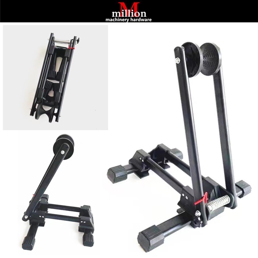 Cycling Bike Bicycle Parking Racks Aluminum Alloy Portable Double Bike ...