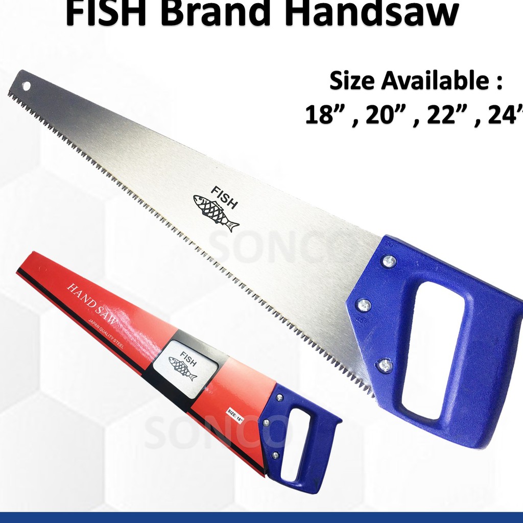 18" Hand Saw ( Brand FISH BRAND ) ; Gergaji Kayu ; Gaji Kayu | Shopee ...
