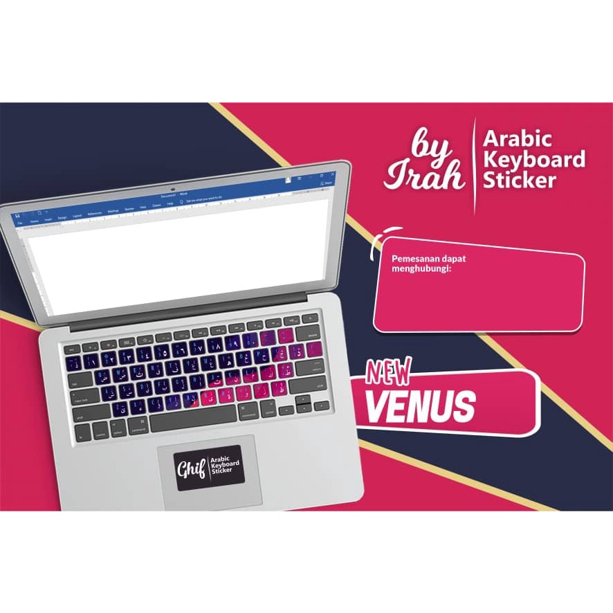 🔥ON PROMO🔥 Colourful Design Arabic Keyboard Sticker for Laptop/Notebook ...