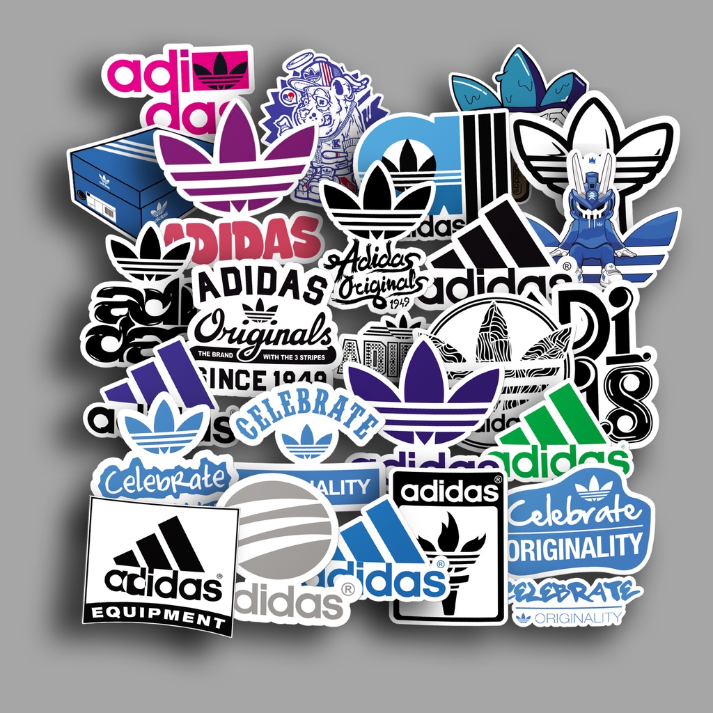 Adidas Logo Pack Sticker 12pcs | Shopee Malaysia