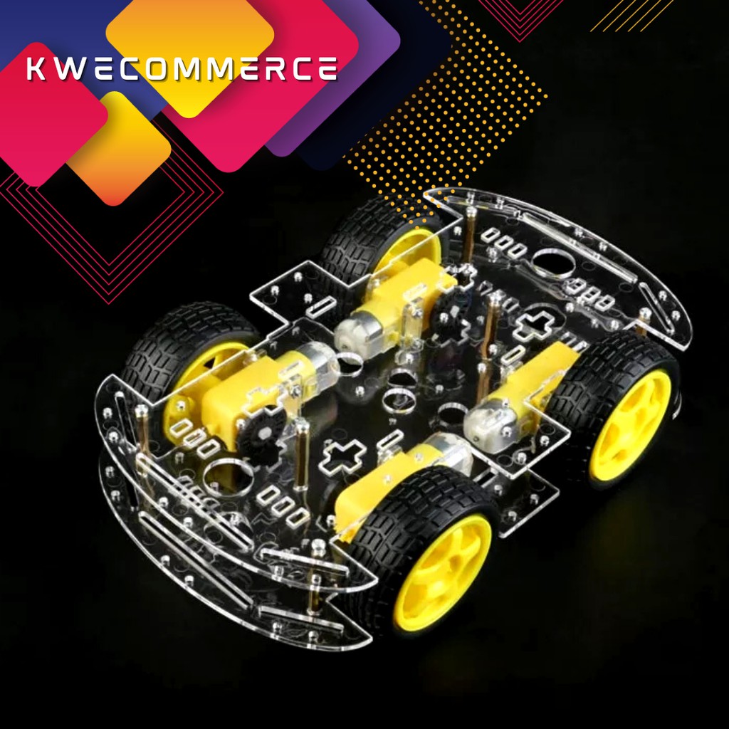 Arduino Robotics 4WD Smart Robot Car Chassis Kit Line Follower | Shopee ...