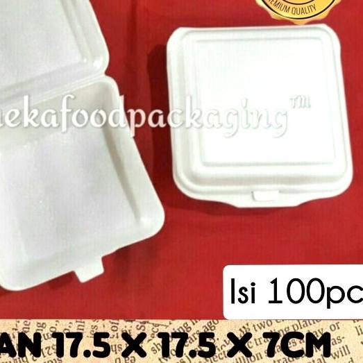 Gojek ONLY-Styrofoam/sterofoam/rice cork/plain TF-3 lunch box | Shopee ...