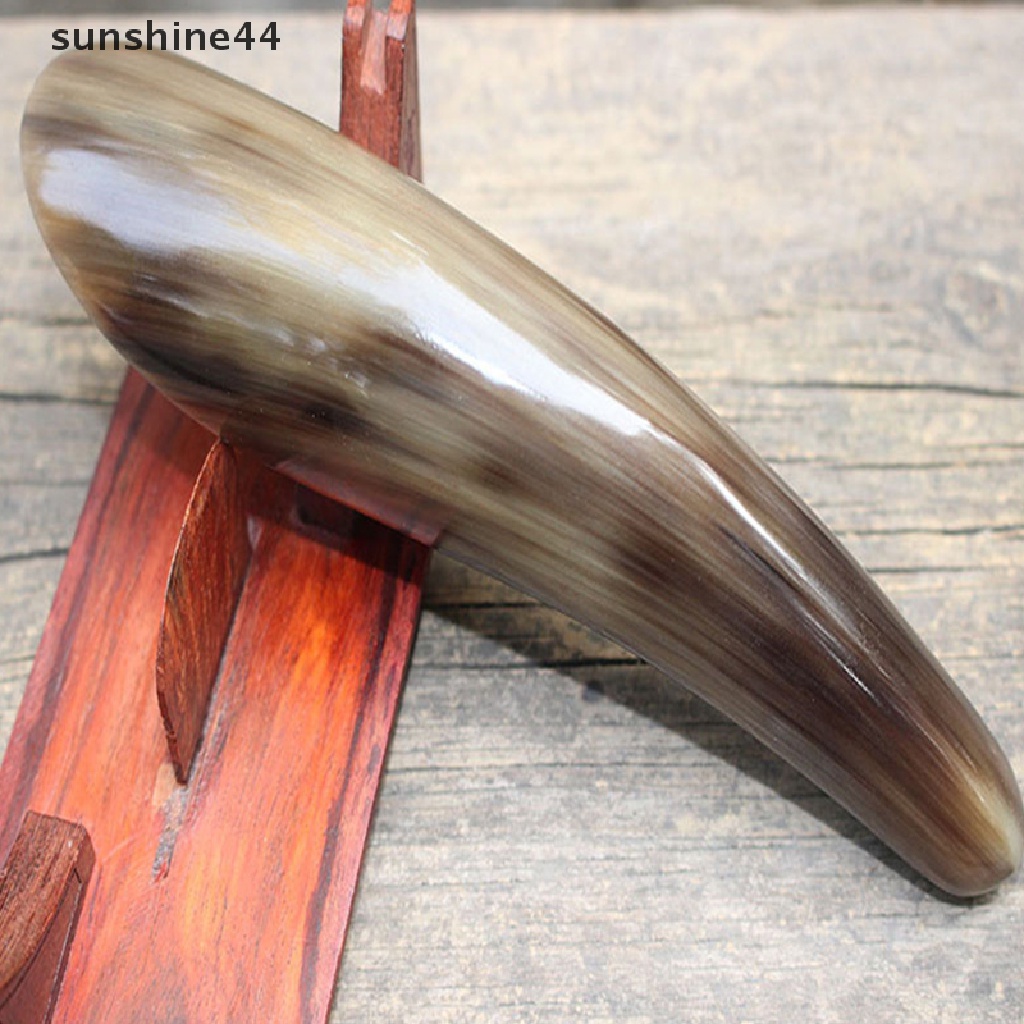 (hotsale) 1PC Natural Buffalo Horn Stress Guasha Massage Tool ...