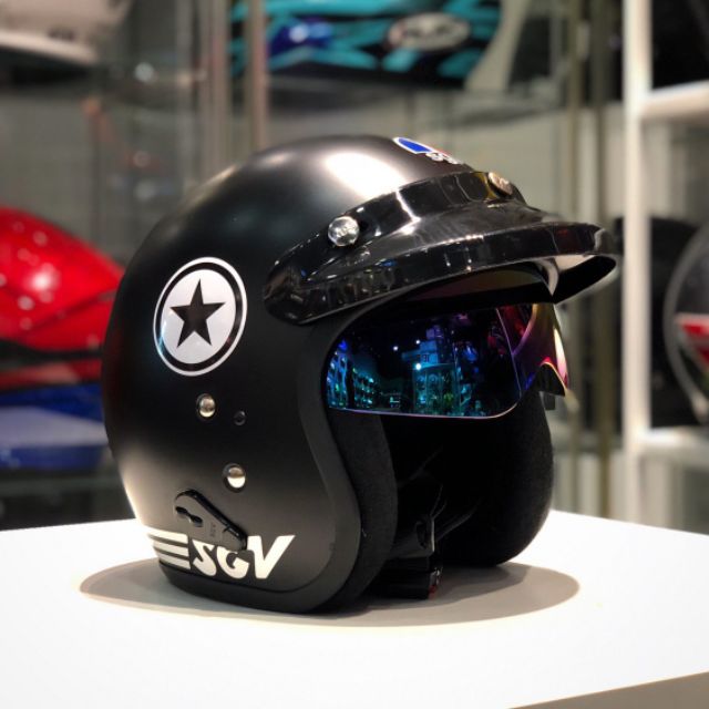 Helmet SGV Star with sun visor | Shopee Malaysia