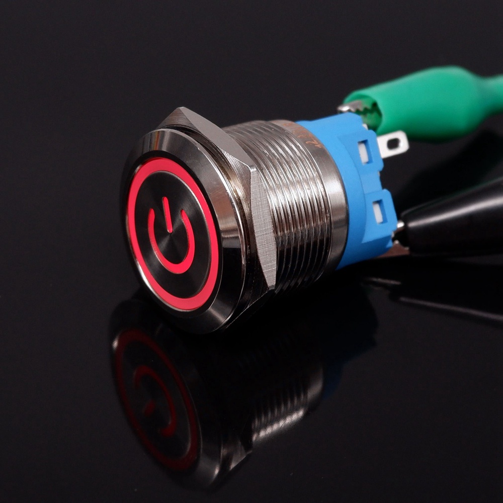 16mm 19mm 22mm Metal Push Button Switch LED Light With Connector ...