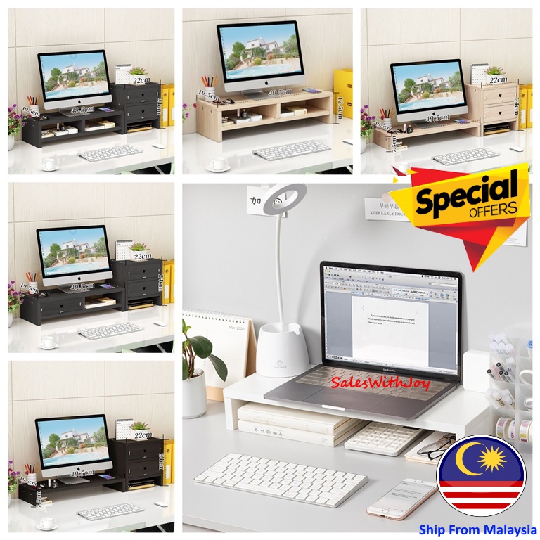 【SalesWithJoy】Monitor Stand Monitor Riser Desk Shelf Base Desktop ...