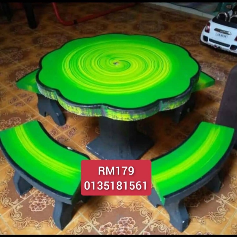 KERUSI MEJA BATU [BYR COD JIMAT WSP 0135181561] SET MEJA BATU MURAH ...