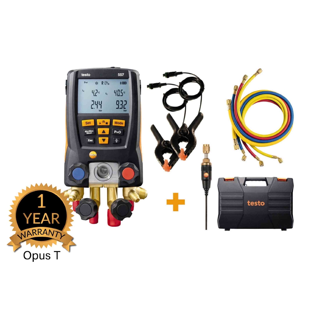 testo 557 digital manifold kit - with Bluetooth® and set of 4 filling ...