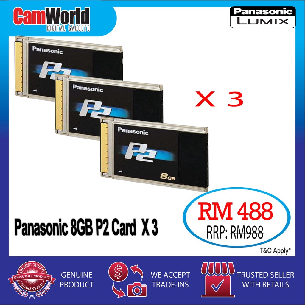 Panasonic 8GB P2 Card X3 Pcs ( F-Series ) | Shopee Malaysia