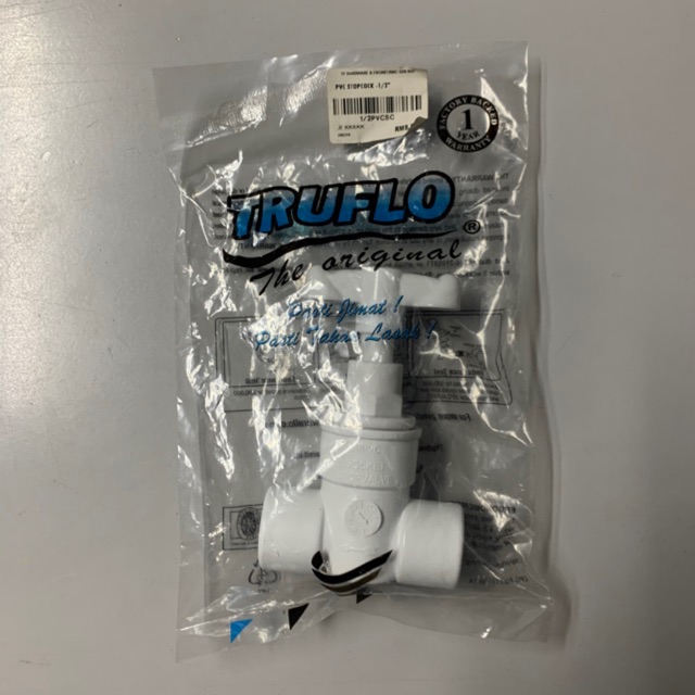 [100% ORIGINAL] TRUFLO PVC WATER TAP / STOP COCK / BALL VALVE 1/2 ...