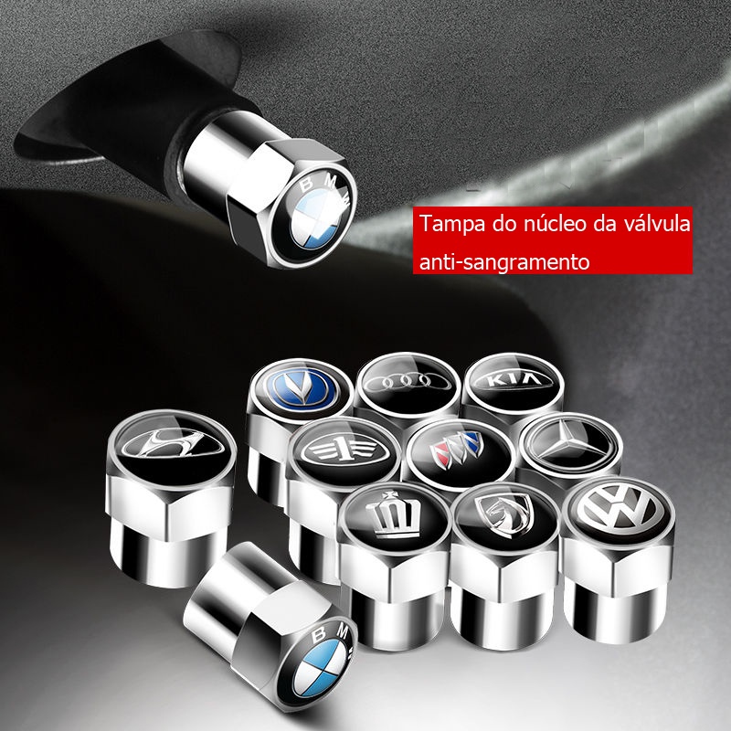 [5 pieces] Car tire anti-theft valve cap, alloy valve cap, anti-bleed ...