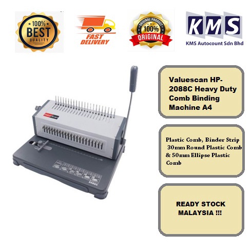 Valuescan HP-2088C Heavy Duty Comb Binding Machine A4 | Shopee Malaysia