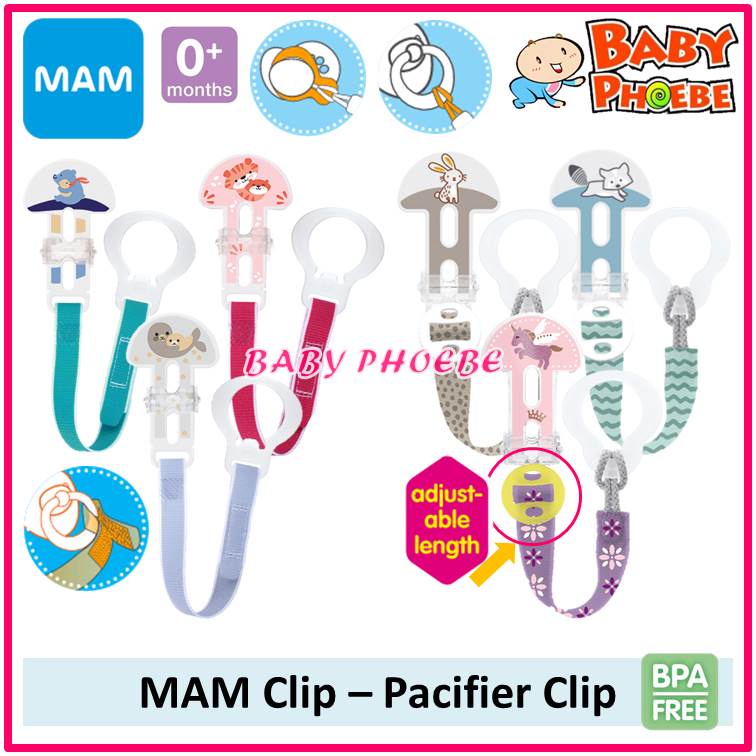 MAM Soother/Teether Clip/Clip It Pacifier Clip design random (1pc) Baby ...