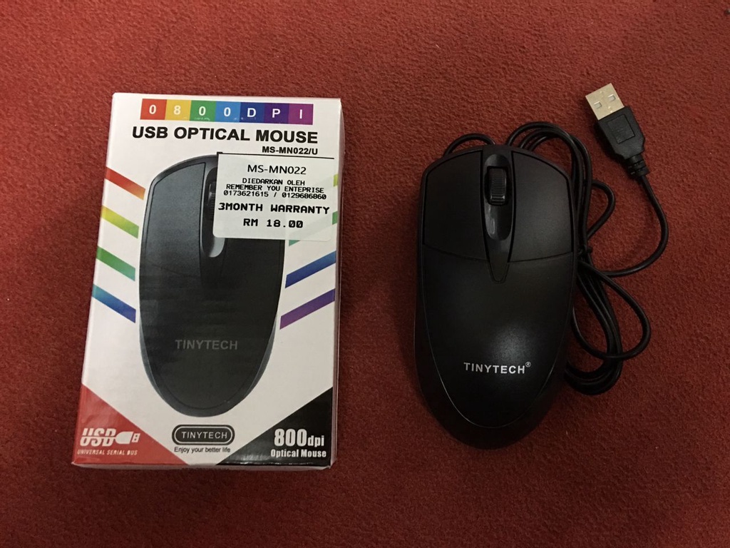 Tinytech Usb Optical Mouse MS-MN022/U | Shopee Malaysia