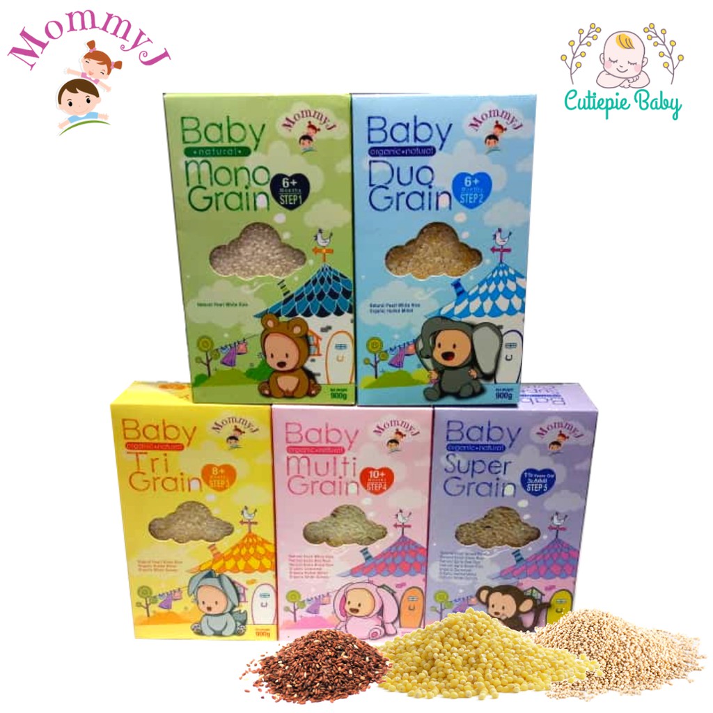 MommyJ Baby Organic Grains Baby Rice | Shopee Malaysia