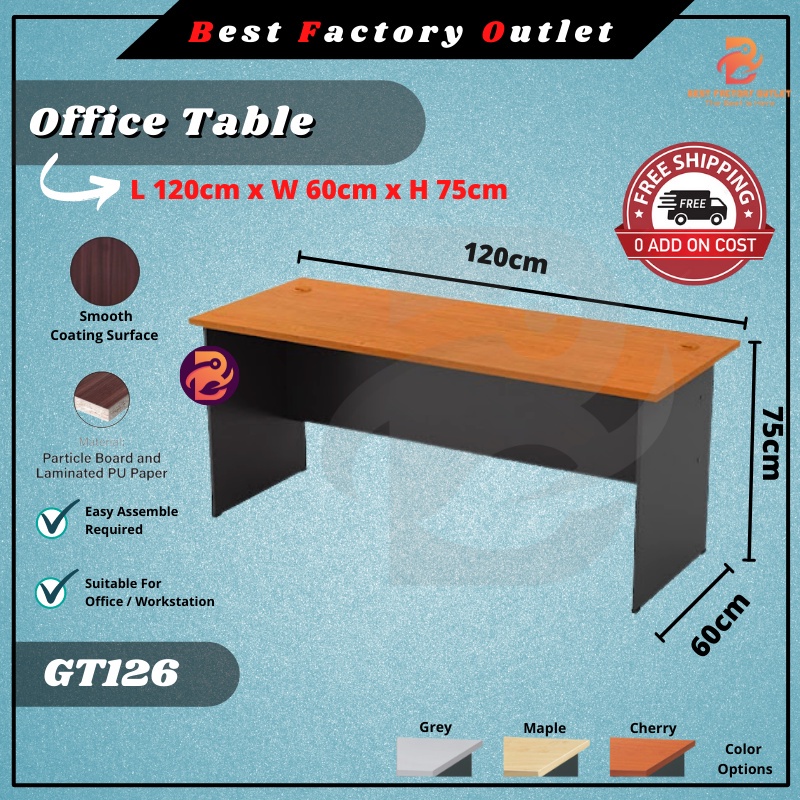 BFO GT126 Office Table / Meja Belajar / Study Table Desk / Meja Study ...
