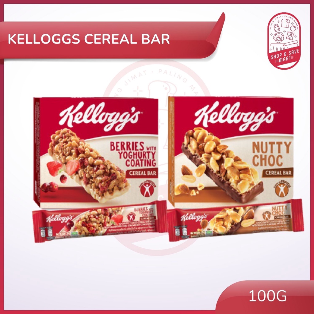 Kellogg's Cereal Bar - (30g x 4 bars) - 100g (Flavor: Nutty Choco ...