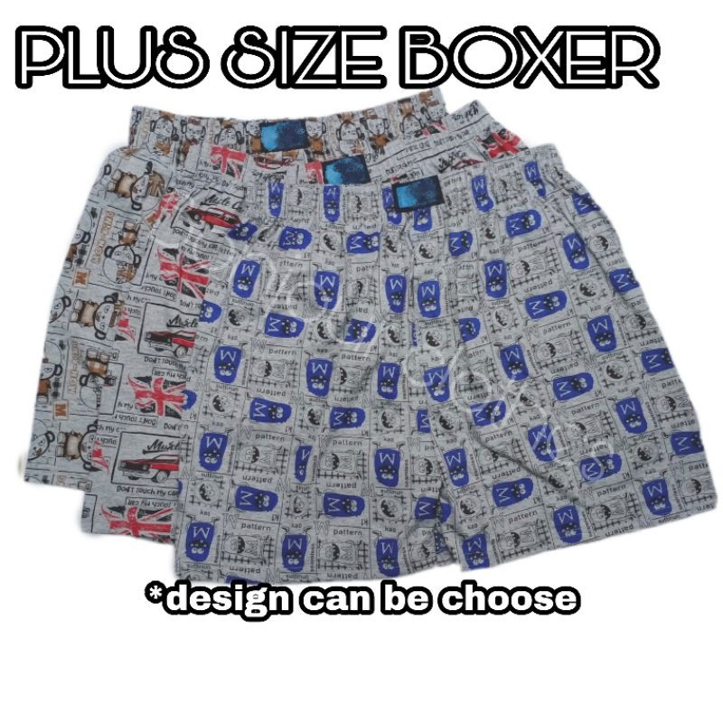 🔥READY STOCK 🔥 PLUS SIZE BOXER (DESIGN CAN BE CHOOSE) | Shopee Malaysia