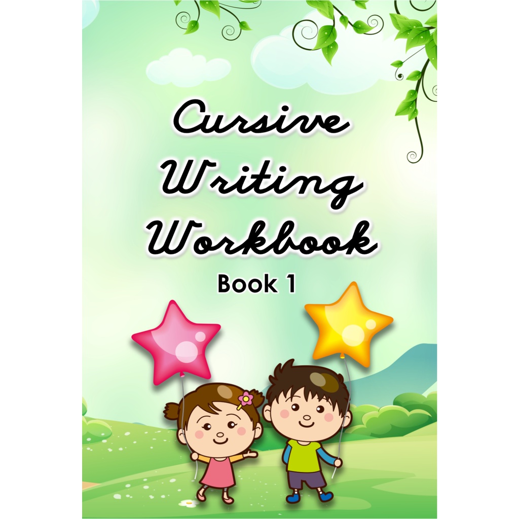 Cursive Writing Practice Book 1 | Script Name | 50 pages | Shopee Malaysia