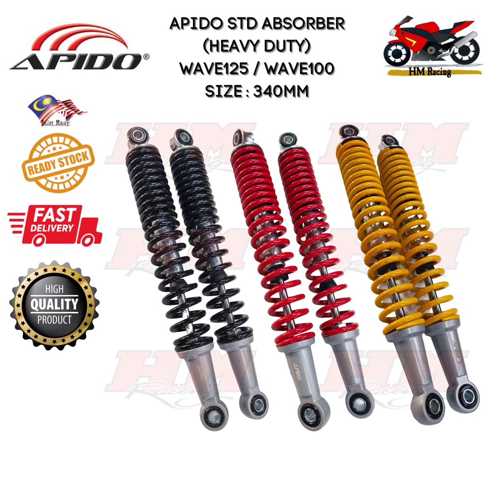 HONDA WAVE125 WAVE100 WAVE100R DASH DASH110 - REAR ABSORBER SET 340MM ...