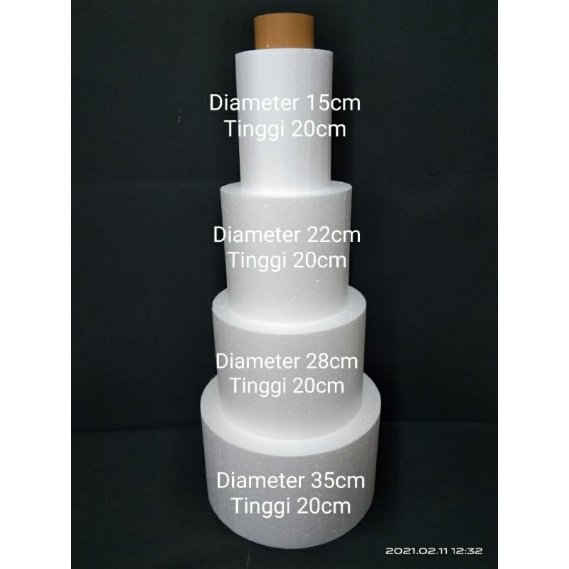 4 Tiers 80cm High Dummy Cake Styrofoam Cork Round Cake Tier Set ...