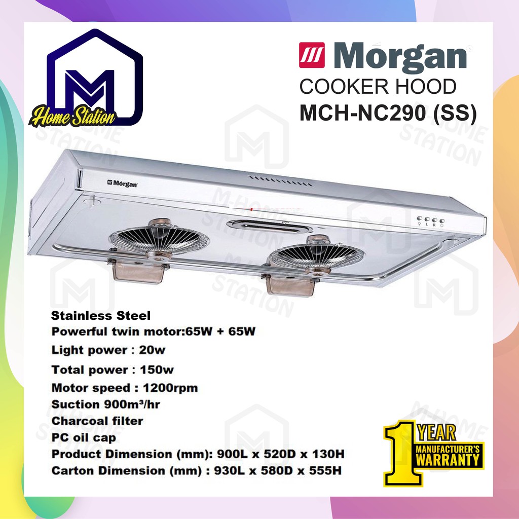 Morgan Large Cooker Hood (Penyedut Asap Penyedut Minyak Dapur) MCH ...