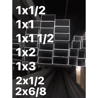 1x1 / 1x1/2 / 1x2 / 3x1 /1x1 1/2 Aluminium Rectangular Hollow Bar 2ft ...