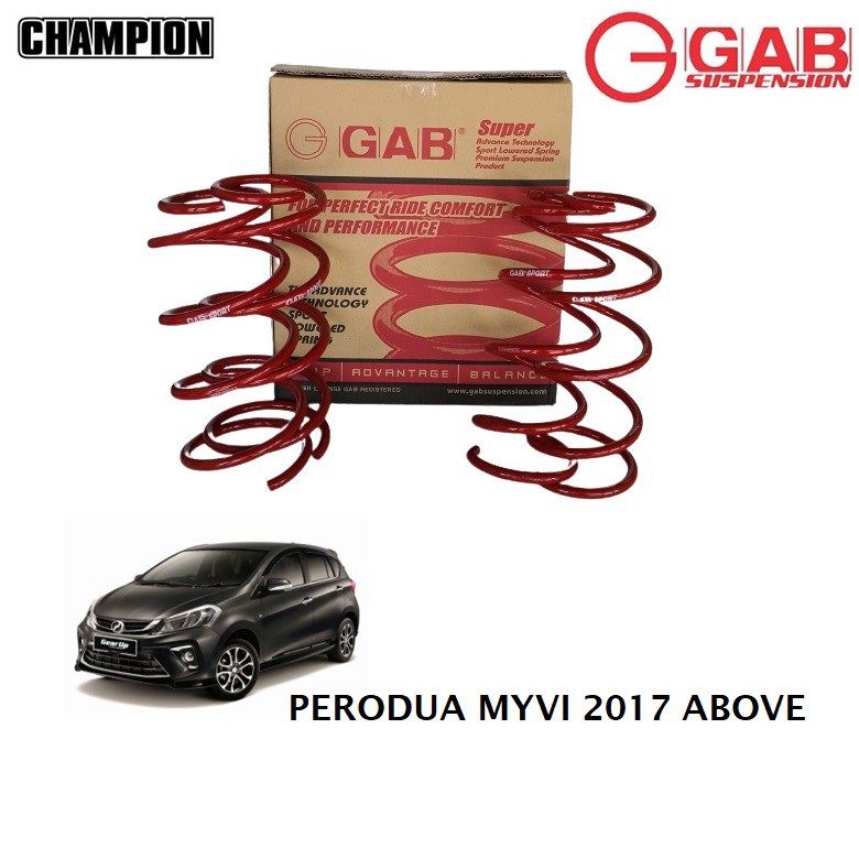 PERODUA GAB SPORT LOWER SPRING SET MYVI 2017 ABOVE 3GEN D20N (ORIGINAL ...