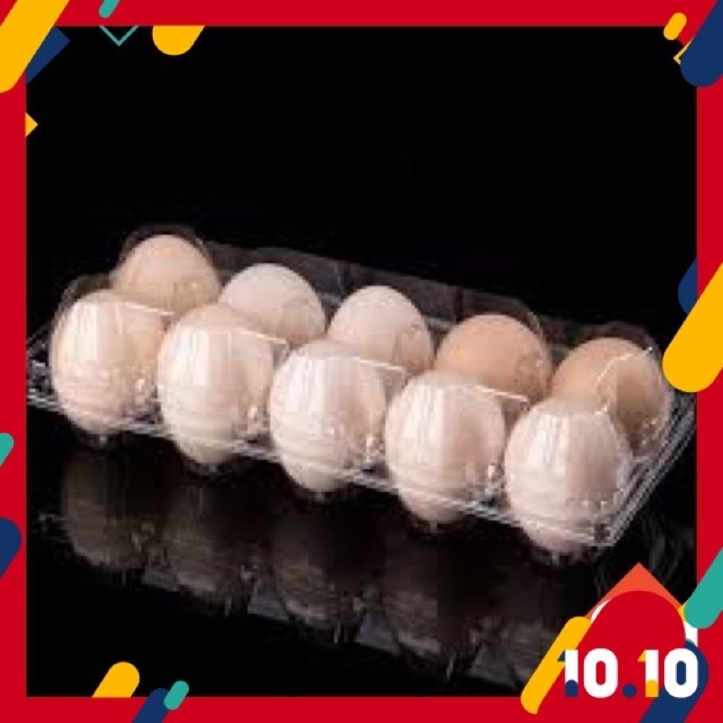 10 BIJI PLASTIK TRAY TELUR/PVC TELUR/PLASTIK TELUR/PACKING TELUR/PVC ...