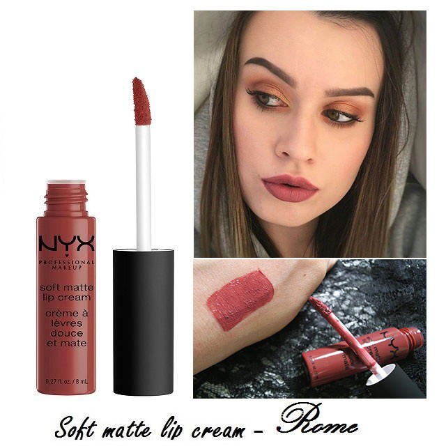 32 Rome Genuine NYX Soft Matte Lip Cream Color 32 Earth Red | Shopee ...