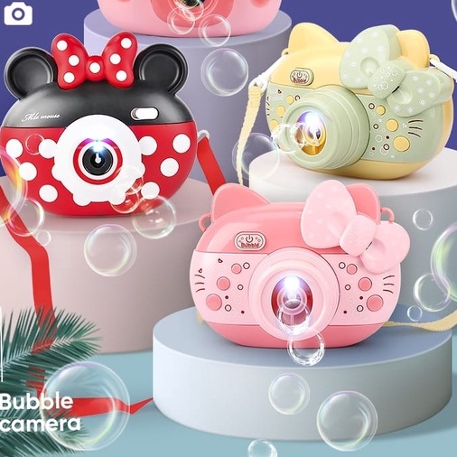 Mickey /Minnie / Kitty Bubble Camera Light + Sound Cute Cartoon Kids ...