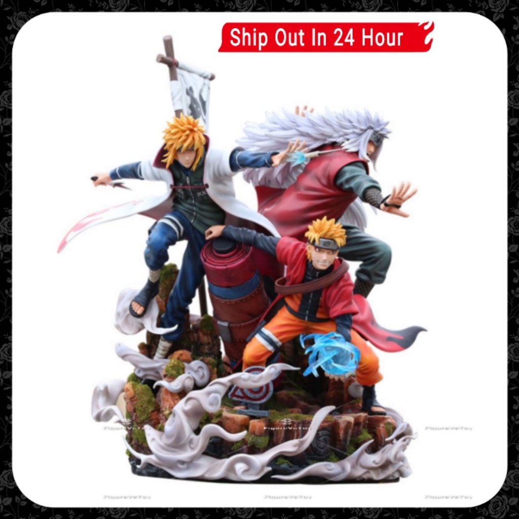 READY STOCK41CM CW NARUTO ANIME JIRAIYA MINATO UZUMAKI COPY RESIN GK ...