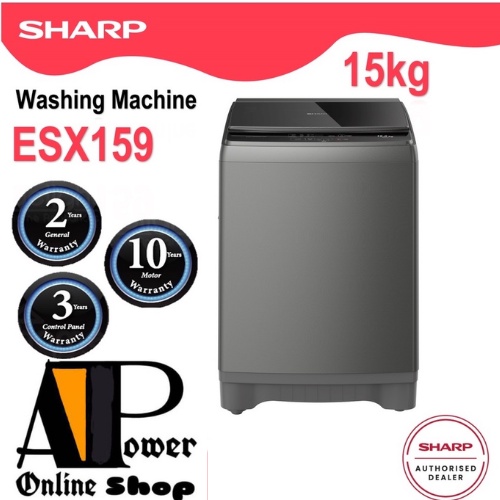 SHARP ESX159 15kg Top Load Full Auto Washing Machine with Intelligent ...