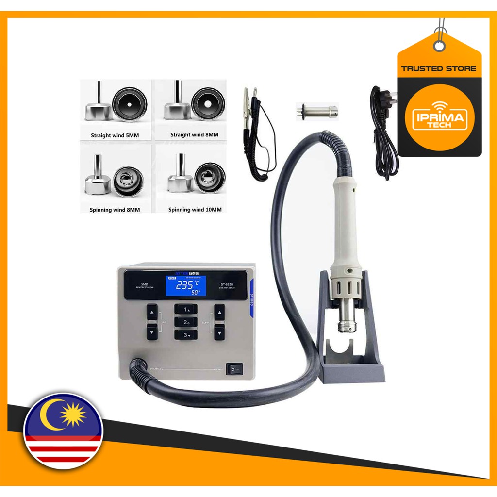 ATTEN ST862D 1000W Rework Station, Smart Phone Hot Air Soldering ...