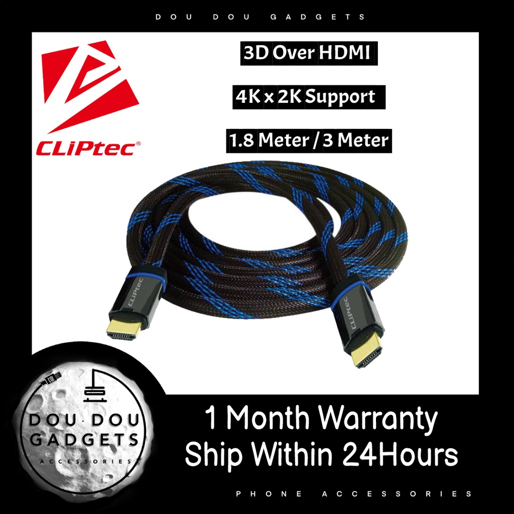 CLiPtec High Speed HDMI Cable With Ethernet 1.8m & 3.0m OCD551 OCD550 ...