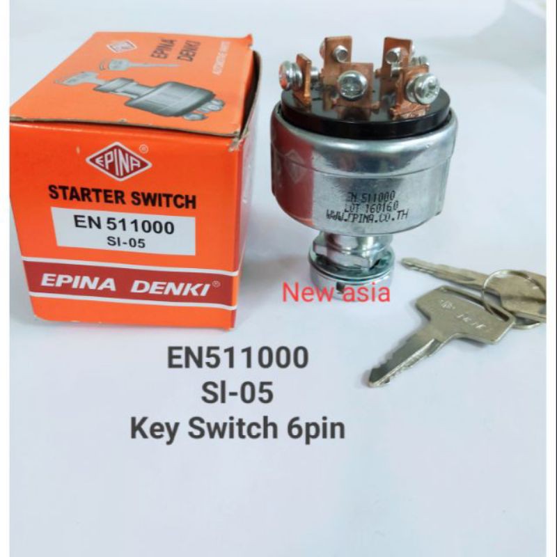 SI-05-EP Key Switch GENUINE Epina Lorry Ignition Switch EN511000 6Pin ...
