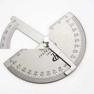 180 Degree Protractor Metal Ruler Angle Meter Stainless Steel Gauge ...