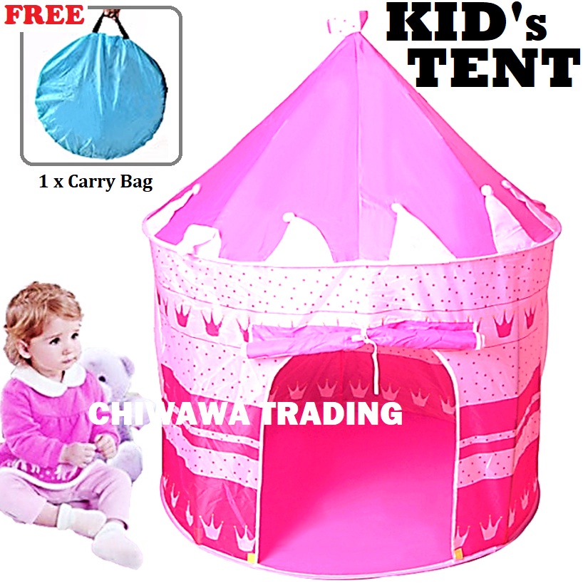Foldable Kids Play Tent Princess Prince Castle Playhouse Hut Cubby Toy ...