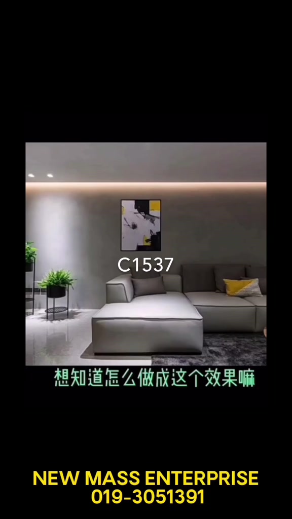 NEW MASS (Ready Stock) Led Strip Light Casing Plaster Ceiling Narrow ...