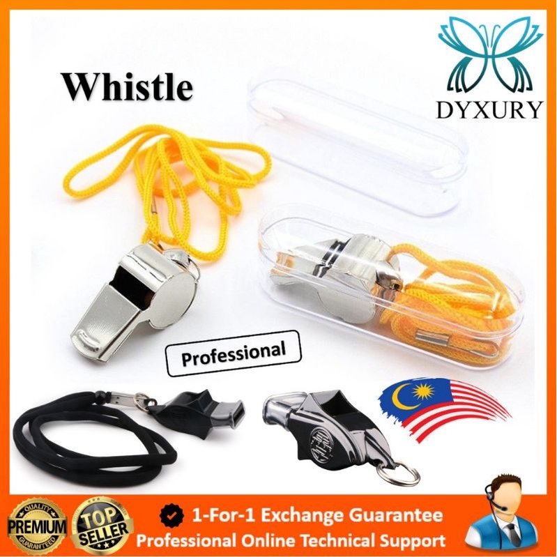 Premiun Stainless Steel Whistle Metal Referee Whistle Loud Sound Wisel ...