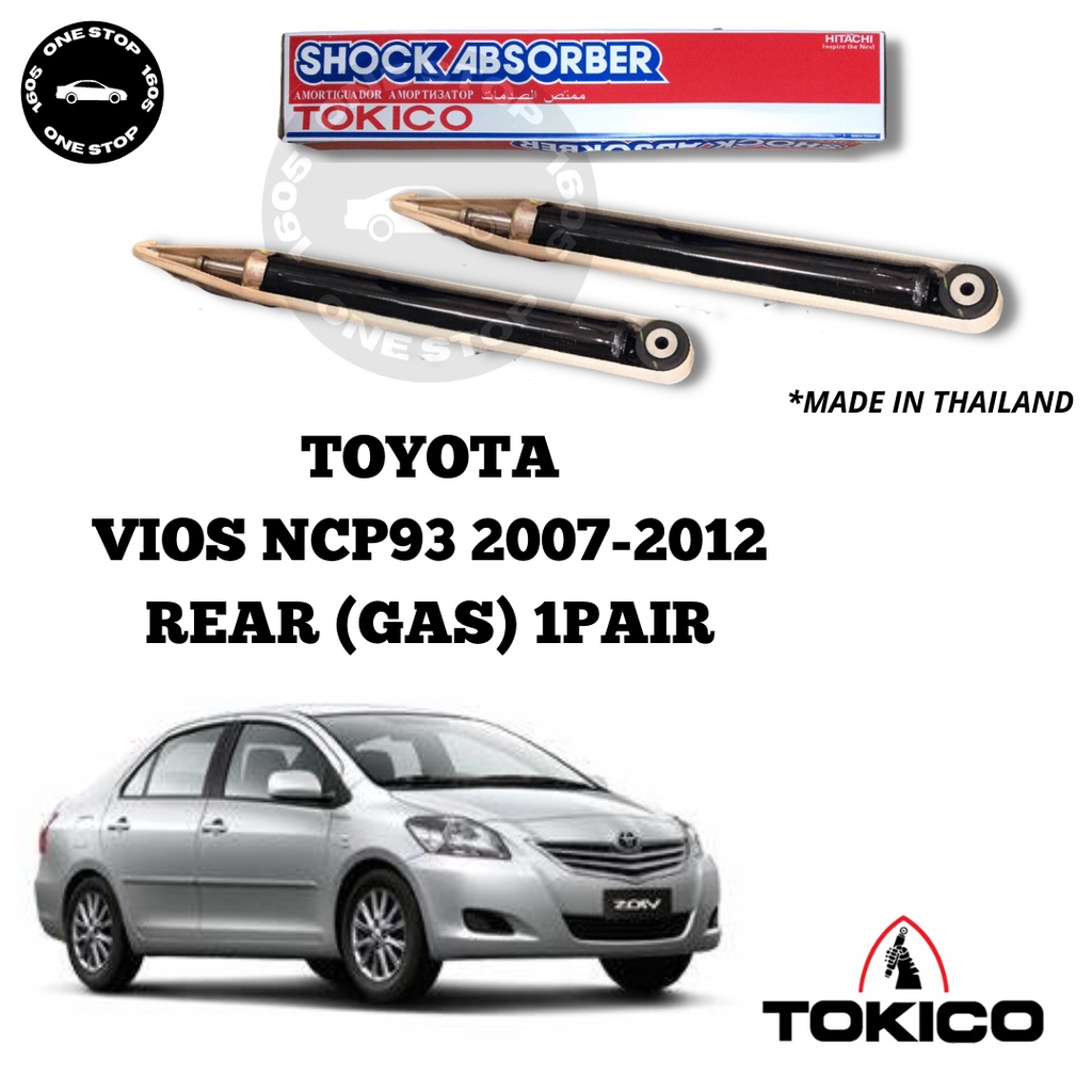 TOYOTA VIOS NCP93 2007-2012 REAR TKC TOKICO THAILAND ABSORBER GAS 1PAIR | Shopee Malaysia