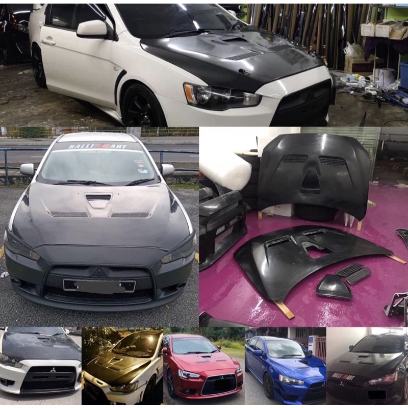 FRP BONNET EVO 10 COPY ORI FOR LANCER GT INSPIRA | Shopee Malaysia