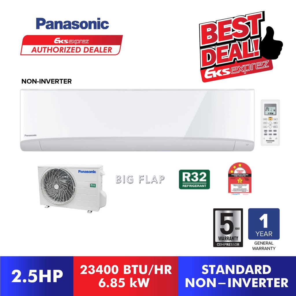 Panasonic Standard Non-Inverter R32 Aircond CS-PN9WKH / PN12WKH / CS ...