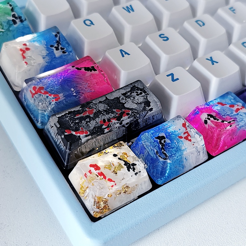 [Loss Big Price Reduction] Keycap Koi Epoxy Resin Mechanical Keyboard ...
