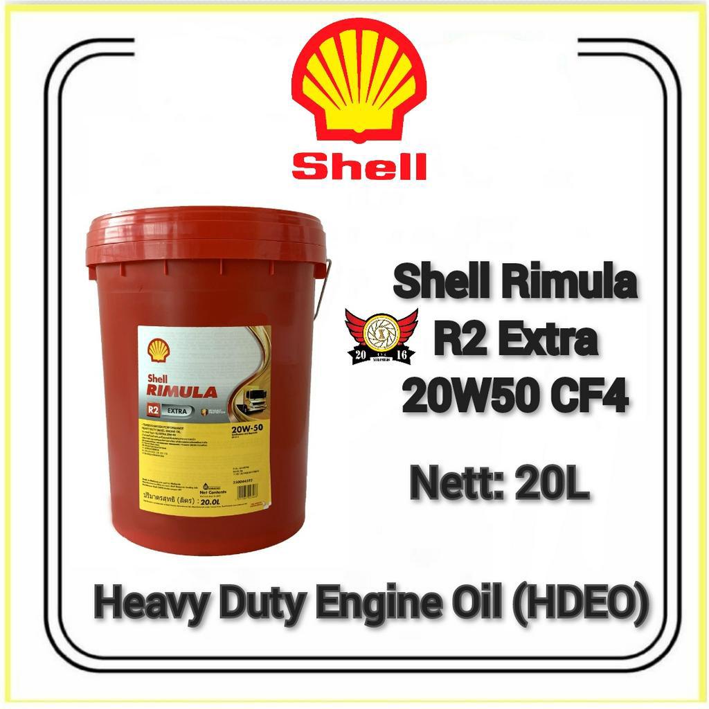 Shell Rimula R2 Extra 20W50 CF-4 (20 liters) - Heavy Duty Diesel Engine ...