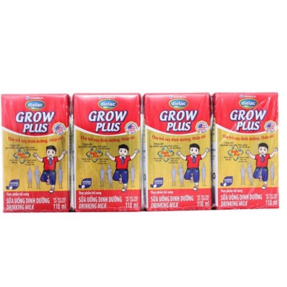 Lot of 4 Boxes of Dielac Grow Plus Milk 110ml Vinamilk. | Shopee Malaysia
