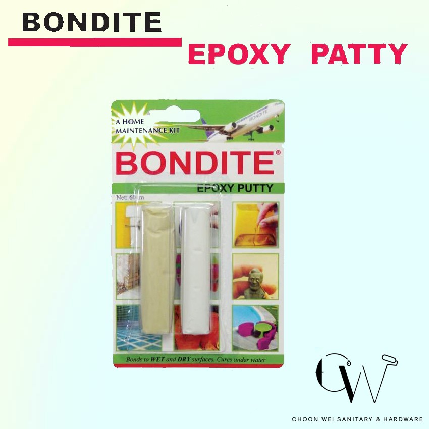 BONDITE MULTI-PURPOSE EXPOXY PUTTY FILTER BONDING STICKS WATER LEAKING ...