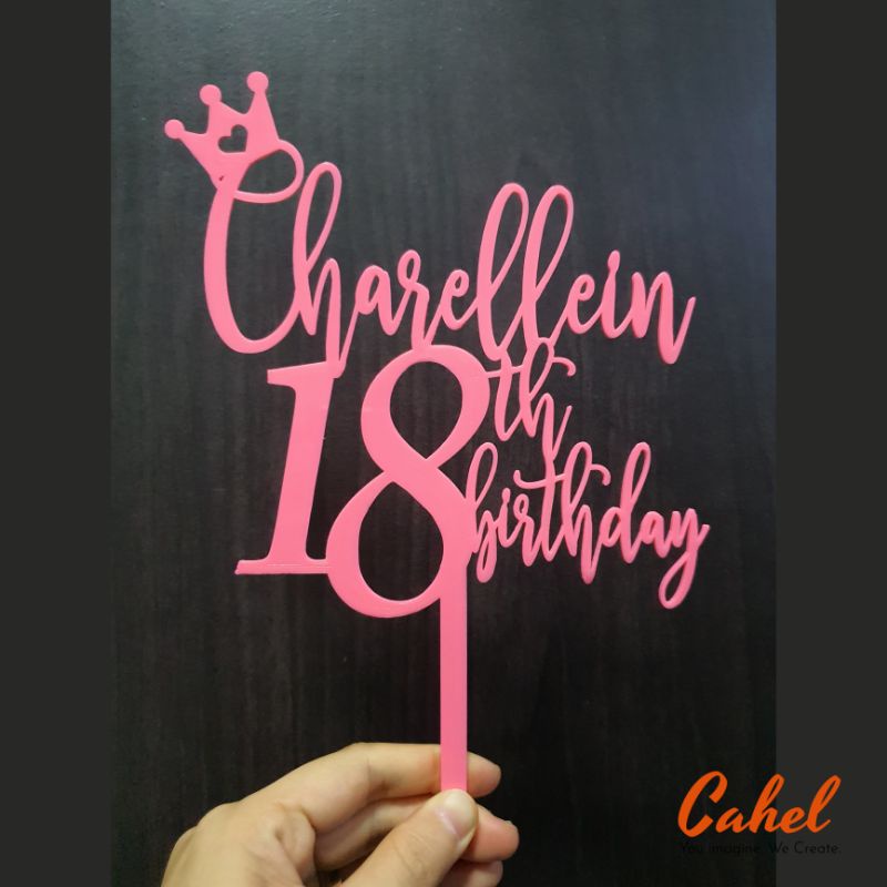 Debut Happy 18 Birthday Cake Topper 18th Birthday Personalized ...