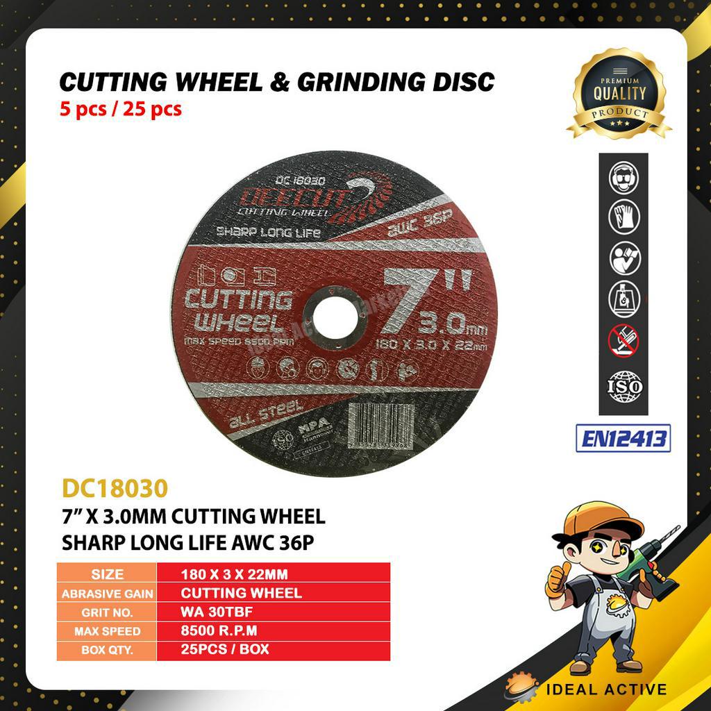 DEECUT 7'' Cutting & Grinding Disc 3.0MM DC18030 | Shopee Malaysia