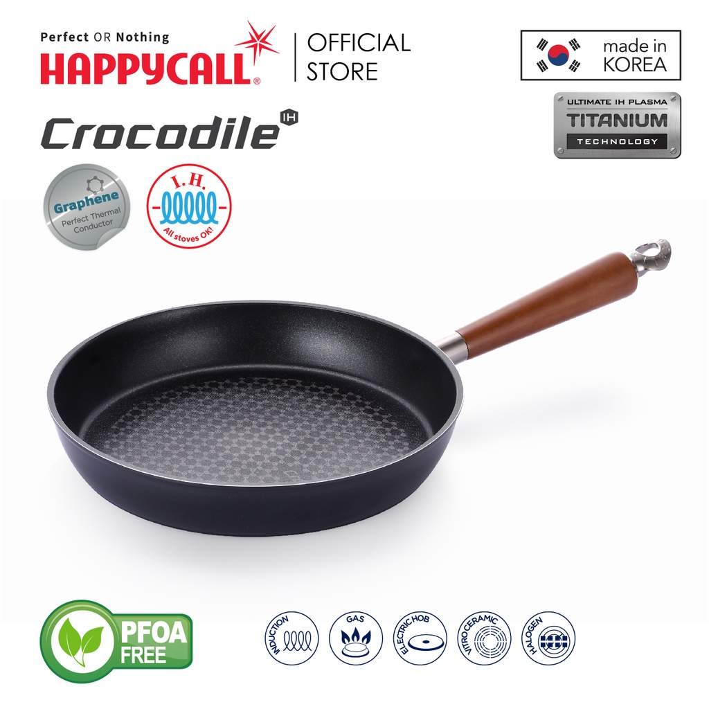 HAPPYCALL Crocodile Graphene Frying Pan (28cm) 3001-0243/3001-0638 | Shopee Malaysia